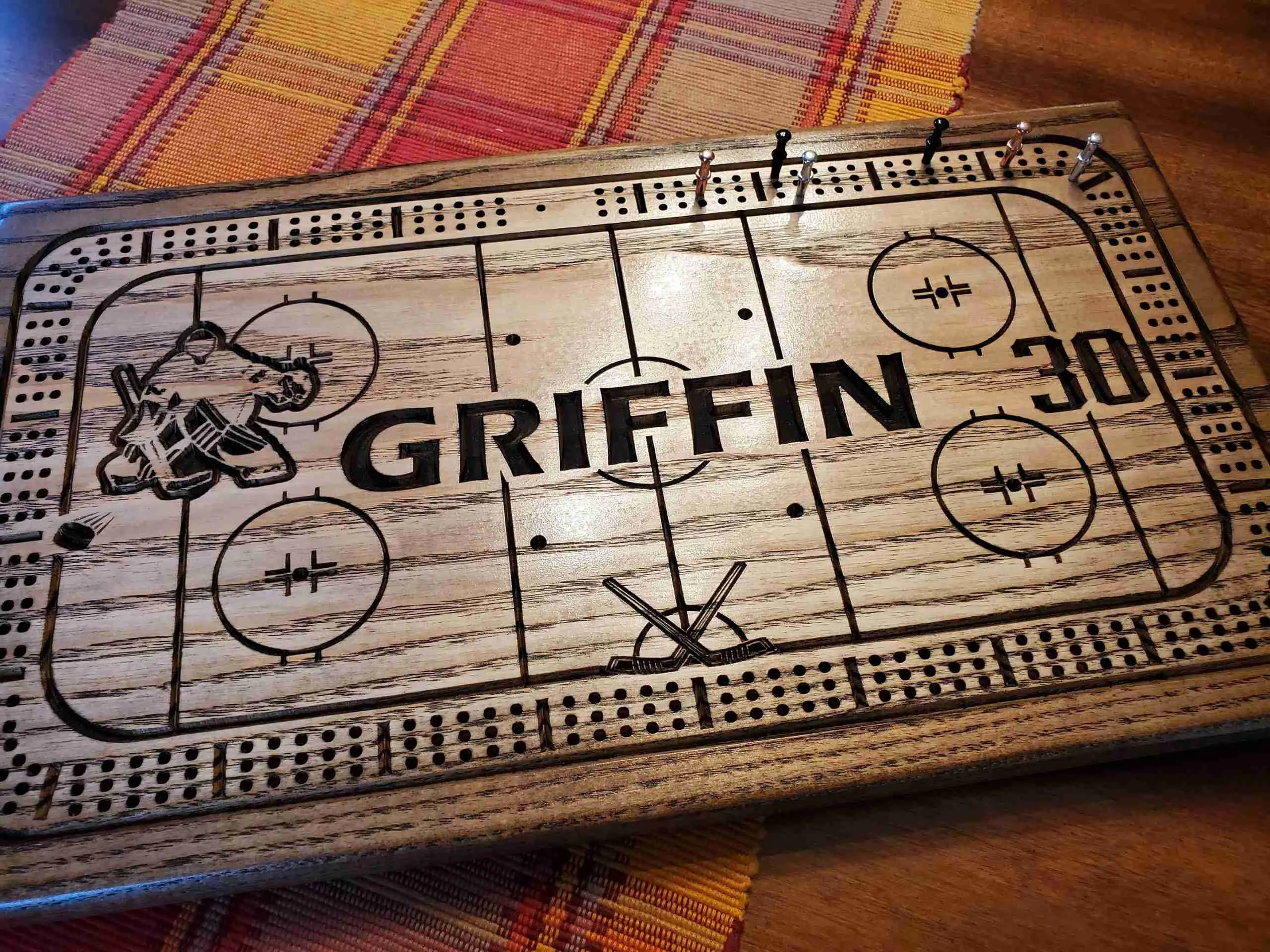 Cribbage Logo Custom Cribbage Board – 4 Track